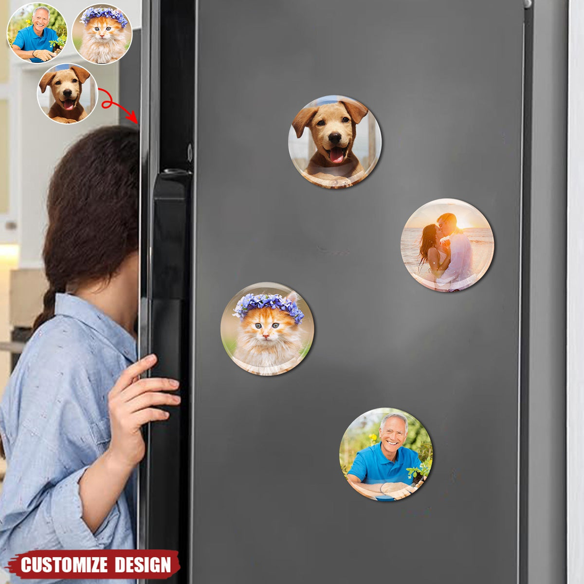 Personalized photo fridge magnet - facamart