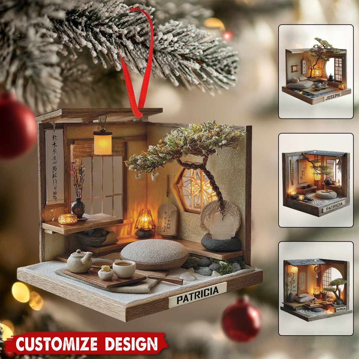 Personalized Zen Tea Room Ornament - facamart