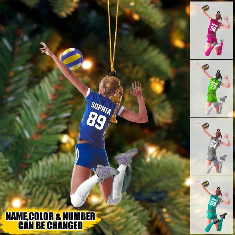 Custom Sports Ornament Personalized Volleyball Libero Acrylic Ornament ...