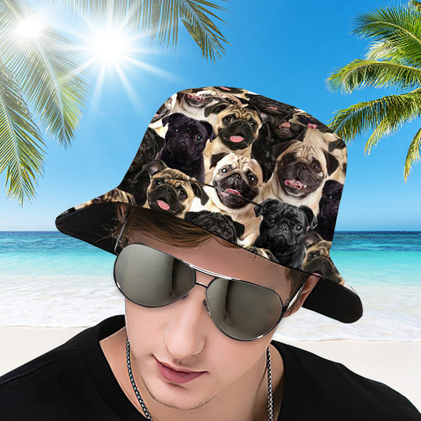 A Bunch Of Pugs Bucket Hat - facamart